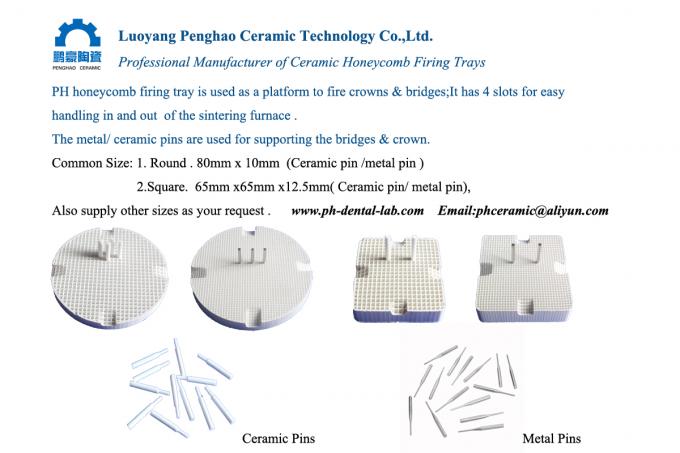 Ceramic Honeycomb Firing Tray For Dental Lab ( Round ,Metal Pins)