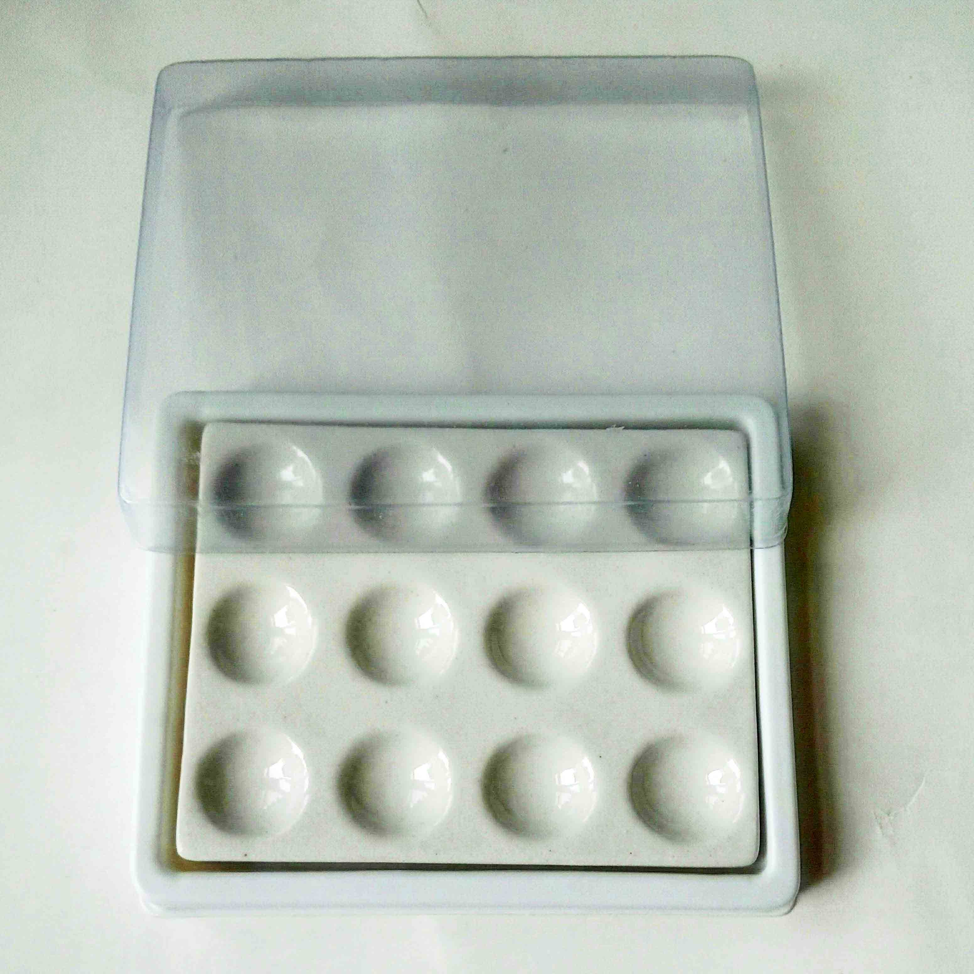 Dental Procelain Mixing Slab ( Plate),12 Slots , having plastic Cover ...