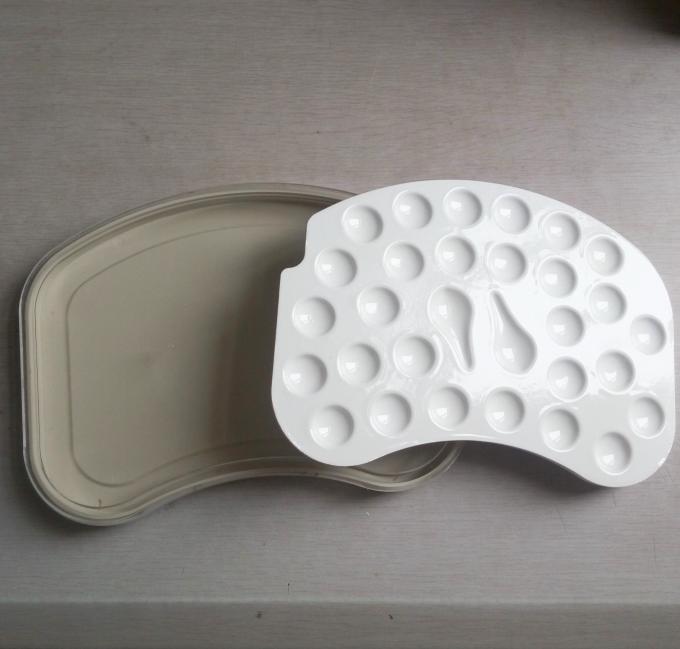 Dental Ceramic Mixing Slab ( Plate),28 Slots , having plastic Cover& Bottom